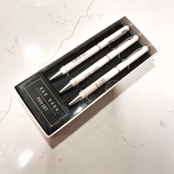 Rae Dunn | Office | New Rae Dunn Stationary Pen Set Of 3 Teacher Gift ...